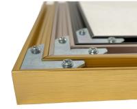 China Decorative Standing Picture Frame Aluminum Alloy Profile with Bright Gold Coating for sale