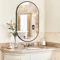 China 28cm Aluminum Mirror Profile Gold Black Silver Metal Alloy for Bathroom Mirror Design for sale
