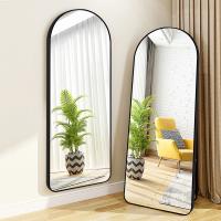 China 28cm Brushed Gold Black Silver Metal Alloy Aluminum Mirror Frame for Bathroom Mirror for sale