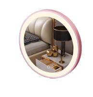 China Round LED Mirror Frame with Oxidation Surface in Matt Gold/Silver/Rose Gold/Black for sale