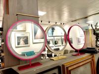 China Wall Display LED Light Glass Shelf with L Shape Aluminum Frame and 39.8mm Side Height for sale