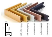 China Brushed Surface Aluminum Profile for Rose Gold Aluminium Mirror and Photo Picture Frame for sale