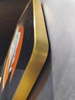 China Custom Brushed Aluminum Mirror Frame with 28mm Side Height and Aluminum Alloy Lines for sale