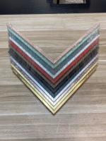 China Aluminum Frame Wooden Picture Photo Frame with Brushed Surface and Square Design for sale