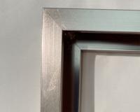 China 25mm Side Height Bend Mirror in Bright Gold Aluminum Alloy for Living/Bath Room Decor for sale