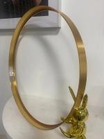 China Fashion Decor Full Length Dressing Mirror with Brushed Bright Gold Aluminum Profile for sale