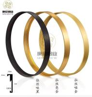 China Brushed Gold Black Round Metal Framed Big Circle Hanging Wall Mirror Dressing Mirror for sale
