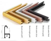 China Silver/Gold/Rose/Black Anodizing Aluminum Picture Frame Brushed Aluminium Profile for sale