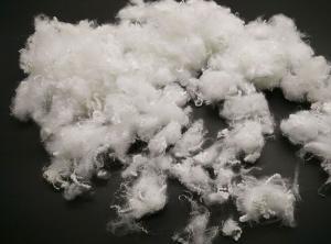China 1.2D*25MM siliconized raw white polyester staple fiber solid fiber for sale