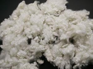 China 1.2D*25MM siliconized raw white polyester staple fiber solid fiber for sale