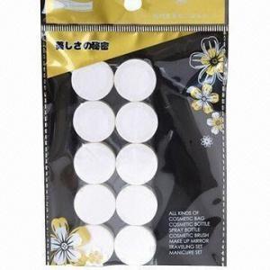 China Nonwoven compressed facial masks with printed bag, 100% viscose, suitable for beauty salon for sale