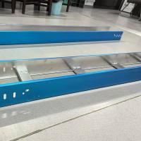 China 24 Inch Aluminum Ladder Cable Tray 50-150mm Height 100-1000mm Width Solid Bottom Overhead Raceway for sale