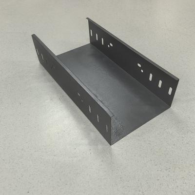 China Fireproof Steel Slotted Cable Tray 3m Length × 100mm Width with 50mm × 25mm Slots for Electrical Wiring for sale