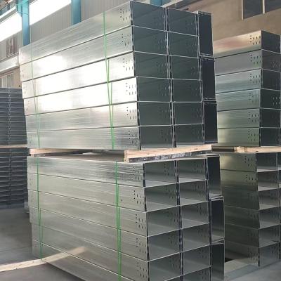 China OEM 3 Inch Cable Tray Trough Support 400x200mm Galvanized Steel Wall Mount for High Voltage Applications for sale