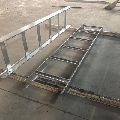 China Galvanized Steel Ladder Cable Tray System 300mm Width for Indoor Outdoor Use with 3-6m Length Options for sale