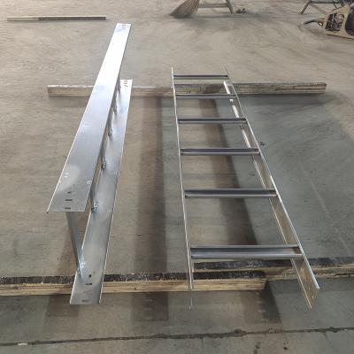 China Fire Resistance Ladder Cable Tray 50-1000mm Width Galvanized Steel Wall Mounted Cable Organizer for sale