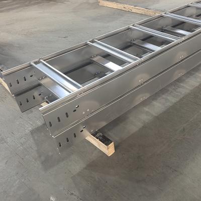 China Electrical Fire Rated Cable Ladder Tray 50-1000mm Width Hot Dipped Galvanized Steel Trunking System for sale