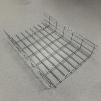China 200mm Single Rail Cable Basket Tray 4-inch Depth 50 lbs/ft Load Capacity Galvanized Steel Network Cable Management for sale