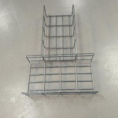 China Galvanized Network Cable Basket Tray 10ft x 4in with 50 lbs/ft Load Capacity for Industrial Wire Management for sale