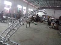 China Black 300*300*12m Length Arch Spigot Connection Aluminum Stage Truss Strong Loading Capacity for sale