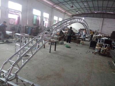 China Black 300*300*12m Length Arch Spigot Connection Aluminum Stage Truss Strong Loading Capacity for sale