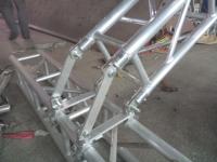 China Black 300*300*12m Length Arch Spigot Connection Aluminum Stage Truss Strong Loading Capacity for sale