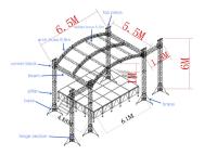 China Professional 6082- T6 Aluminum Square Truss With Curved Tent Series for sale