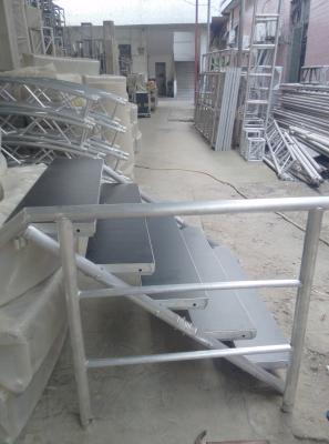 China Pipe Spigot Connection Aluminum Stage Truss With 5 Steps Stair , Main Tube 50mm for sale