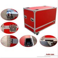 China Blue Plywood AluminumTool Cases With 13cm Height Wheels for sale