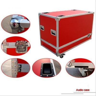 China Blue Plywood AluminumTool Cases With 13cm Height Wheels for sale