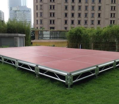 China 4ft *4ft 6082 Aluminum Movable Stage Platform 18mm Thinkness Anti Slip And Fireproof Plywood For event on water for sale