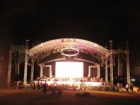 China 290*290MM /300*300MM Outside Aluminum Stage Truss System 12m Length Black Color 50*3mm Tube For Music Festival for sale