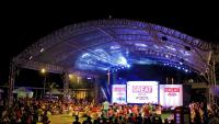 China High Load Silver Modern And Strong Aluminum Stage Truss System 12m Length For Outside Show Events for sale