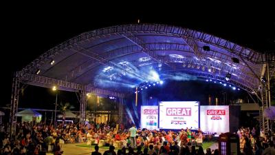 China High Load Silver Modern And Strong Aluminum Stage Truss System 12m Length For Outside Show Events for sale