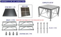 China Fast Install, Good loading Capacity, Brown Red Aluminum Plywood Portable Stage for sale
