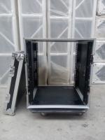 China Solid 9mm Thickness Plywood Black 10 Amplifier Rack Flight Case for sale