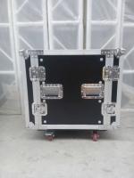 China Solid 9mm Thickness Plywood Black 10 Amplifier Rack Flight Case for sale
