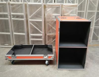 China Orange Speaker Audio Road Aluminum Tool Cases with 9mm Thickness Fireproof Plywood Board for sale