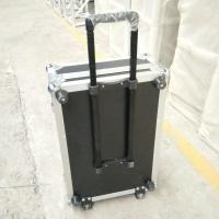 China Customized Aluminum Trolley Flight Case Plywood Road Case with Small Wheels for sale