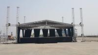 China 6 Pillars True Project Stage Lighting Truss 12x12x10 Adjustable Height Roofing with High Loading for sale