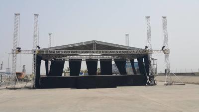 China 6 Pillars True Project Stage Lighting Truss 12x12x10 Adjustable Height Roofing with High Loading for sale