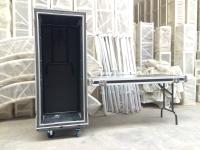 China Red/Black/Orange 16U Standard Rack Flight Case With 2pcs Of  Stand And Table for sale