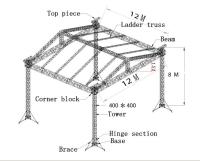 China Outdoor Hang Speaker Aluminum Square Truss TUV / Ladder Truss 400mm x 400mm for sale