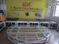 China Black Glass Square Acrylic Stage Platform Anti-slip For Evens for sale