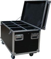China 530 x 680 x 1100 mm Wooden / Plastic 24U Rack Flight Case With Black for sale