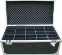 China 530 x 680 x 1100 mm Wooden / Plastic 24U Rack Flight Case With Black for sale