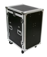 China 14U Aluminum Plywood DJ Mixer Rack Flight Case With Wheels for sale