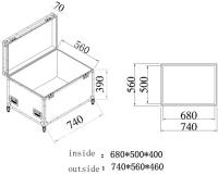 China Black Plastic 6u Flight Cases For Speaker , Metal Tool Case for sale