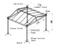 China 450x450mm aluminum truss system, aluminum spigot truss for outdoor show for sale