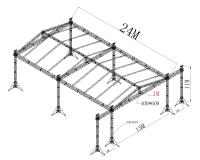 China Silver Alloy Aluminum Stage Truss / Metal Roof Trusses For Lighting for sale